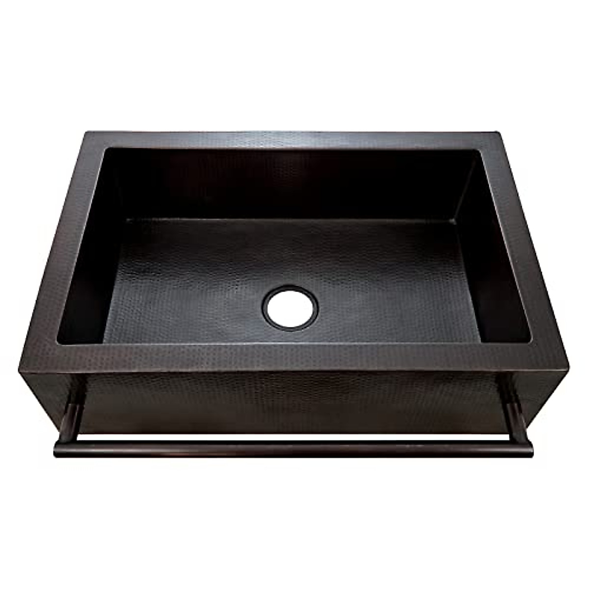 Copper Farmhouse Kitchen Sink Squared Towellbar Design