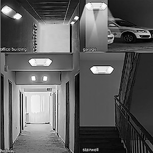 Fyngntny Led Emergency Lights, Commercial Emergency Light with Battery Backup, Dual Head Emergency Lights for Home Power Failure, Emergency Exit Light Fixture for Business, Hardwired White 12 Pack