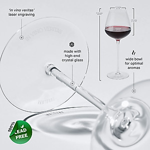 Vintorio Wine Glass, Aerator, and Corkscrew Set Essential Wine Gift Box - Open, Decant, and Enjoy