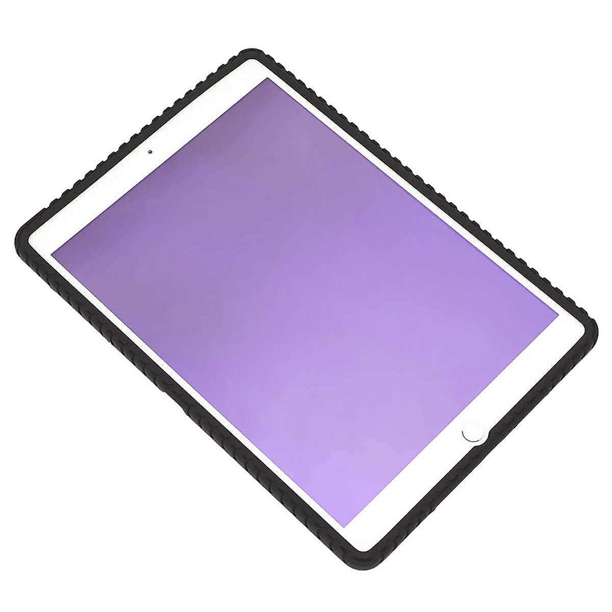 Veamor 10.2 in Silicone Back Case Cover, Anti Slip Rubber Protective Skin Soft Bumper for Apple iPad 9th (2021)/8th (2020)/7th (2019) Gen, Kids Friendly/Lightweight/Ultra Slim/Shockproof (Black)