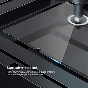 tomtoc [2 Pack Tempered Glass Screen Protector for Nintendo Switch, Easy Installation with Alignment Frame, Anti-Scratch, HD Clear