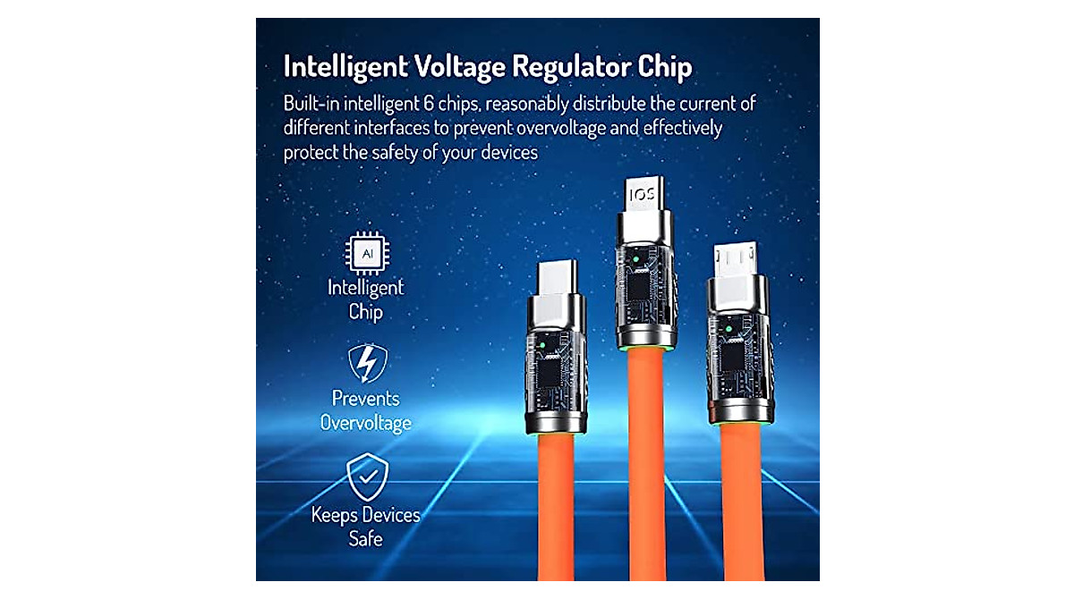 Retractable 3-in-1 Fast Charging Cable for All Devices