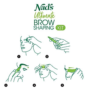 Nad's Eyebrow Shaping Kit, 18 Piece Set