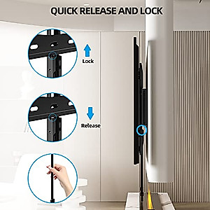 HOME VISION TV Wall Mount Fixed, Low Profile TV Mount, Wall Mount TV Bracket for Most 26-55 inch TVs with Max VESA 400X400mm up to 99lbs Fits 16'' Wood Studs, Quick Release Lock