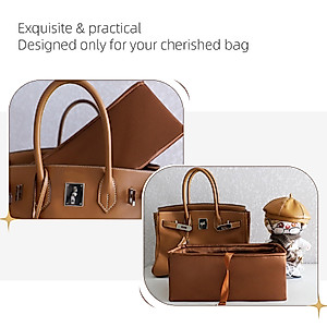 ZYZii Purse Organizer for Birkin 20/25/30/35/40,Silky Smooth Insert,Lightweight Bag in Bag,Luxury Handbag Storage Accessories(Birkin 30,Gold)