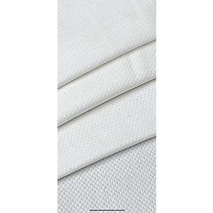 Tuva Textile 10 Yards Bolt of White Cotton Pique Fabric-Bird Eye Style