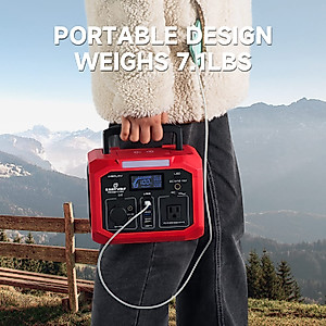 Eastvolt Portable Power Station 350W (500W Surge), 299.5Wh/83200mAh Lithium-Ion Battery with 110V AC Outlet, Solar Generator for Emergencies Home and Outdoor Camping