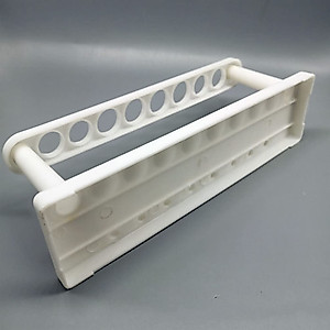 POPETPOP 3pcs and Rack - Holder Aquarium with Tube Holes Glass Wells Test for Scientific Equipment Plastic -Well Storage White Portable Lab Tubes Organizer Drying