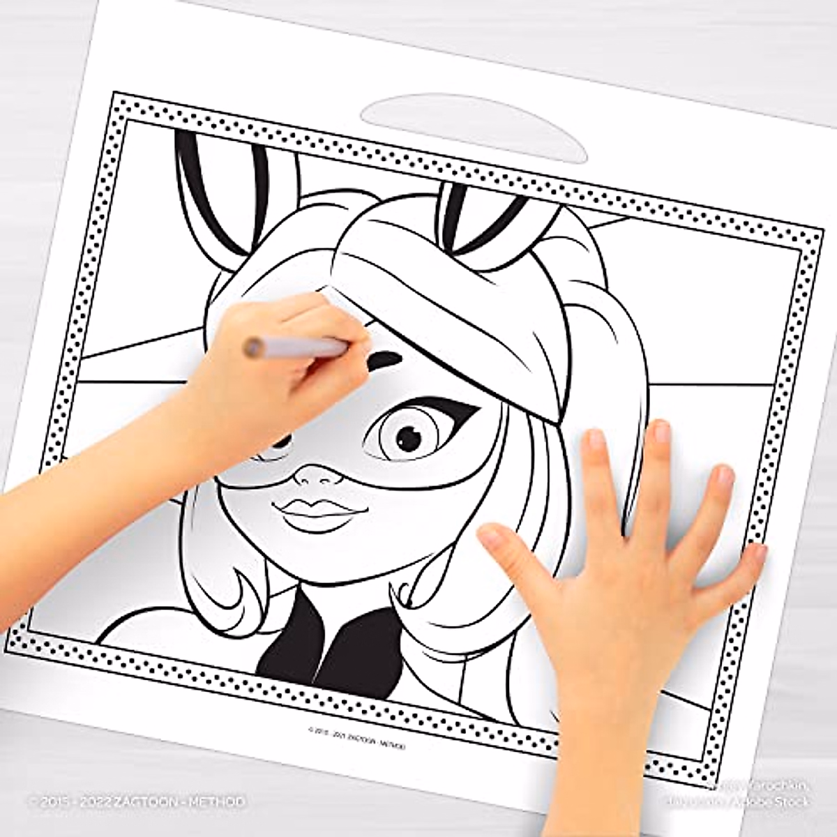 Miraculous Ladybug 35 Page Coloring Activity Book, Oversized with Handle Bendon 53463