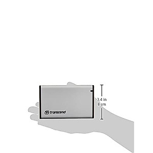 Transcend 2.5” SSD/HDD USB3.0 Enclosure, Aluminum case, UASP Supported, One Touch Backup - TS0GSJ25S3