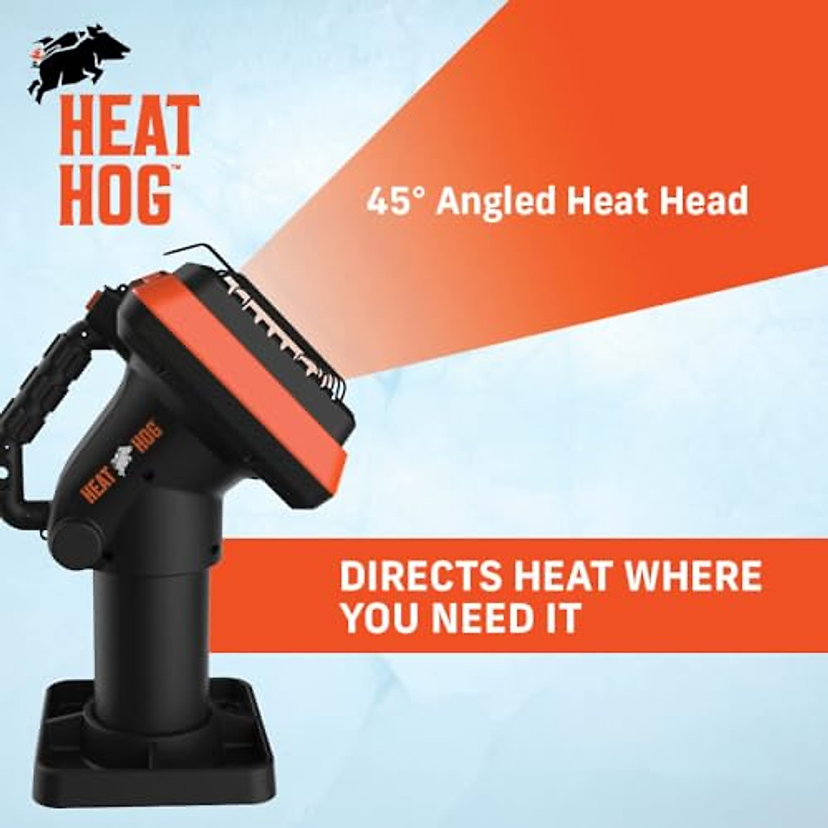 Heat Hog 4,000 BTU Portable Propane Radiant Space Heater, Indoor, Outdoor, Garage, Camping, Outdoor Sports, Boating, RVs, Angled Design, Gas Powered