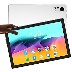 ICRPSTU Tablet, 10.1 Inch Tablet Tab M10 8MP 13MP 3200x1440 for Study (White)