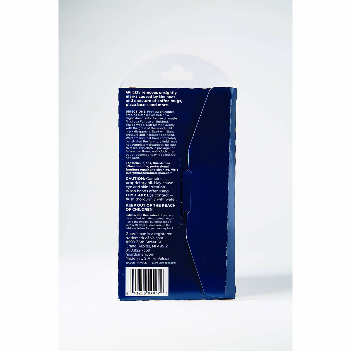 Guardsman Water Mark Remover Cloth - Erase White Rings & Haze Caused By Moisture and Heat - Reusable - 405200
