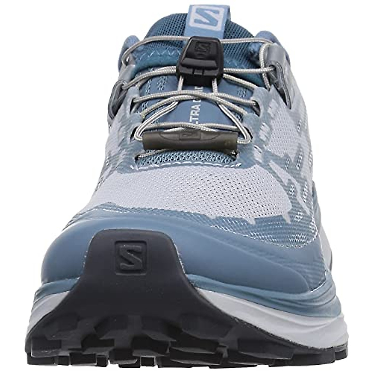 Salomon Women's Ultra Glide Trail Running Shoes for Women, Ebony/Blue/Grey, 9