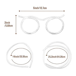 Tenalleys 2 Pcs Silly Novelty Loop Straw Glasses, Fun Loop Eye Straws Reusable Eyeglasses Straw for Parties Birthday, DIY Fun Activities, Kids Party, Annual Meeting
