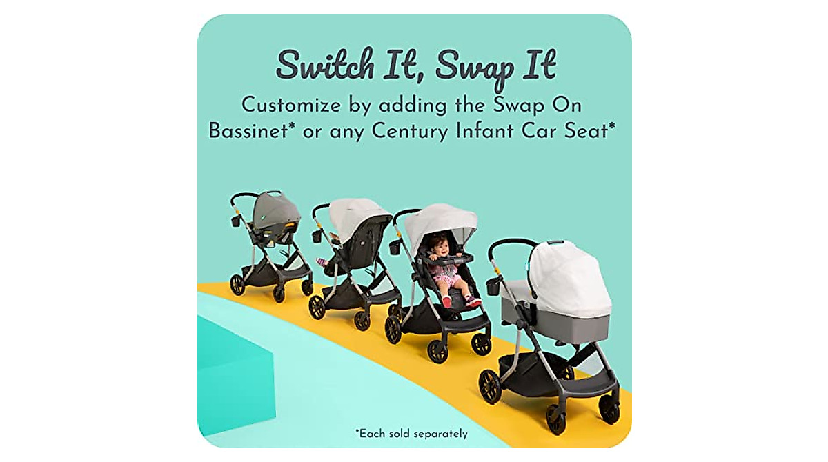 Century Swap On Modular Stroller - Flexible, Eco-Friendly Baby Travel