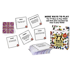 TENZI Party Pack Dice Game Bundle with 77 Ways to Play A Fun, Fast Frenzy for The Whole Family - 6 Sets of 10 Colored Dice - Colors May Vary