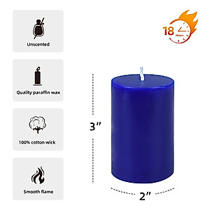 Jeco “2” Diameter by 3” Blue Pillar Candle,CPZ-2306