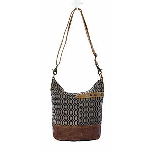 Myra Bag Honey Bee Upcycled Canvas Shoulder Bag S-1130