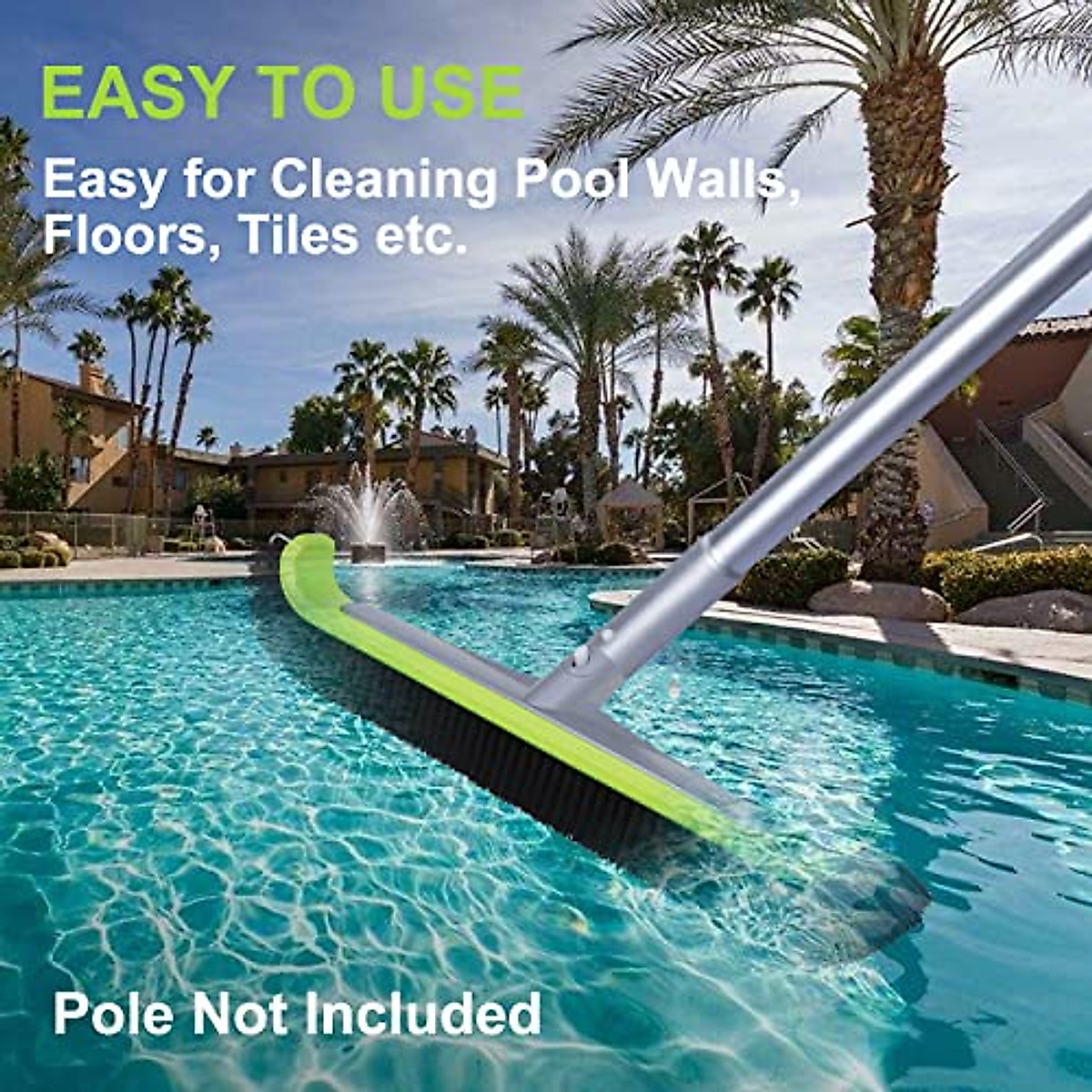 urchindj Pool Brush Heavy Duty, Premium Nylon Bristle Pool Brushes for ...