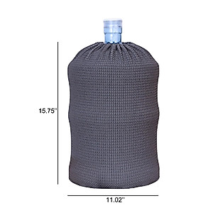 Water Dispenser Barrel Covers for 5 Gallon Water Bottle, Fabric Durable Water Cooler Dust Proof Covers For Decor, Reusable Furniture Standard Cover Protector For Home, Office (Grey)