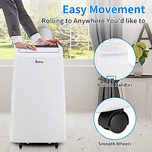 ROVSUN 8,000 BTU Portable Air Conditioners with Remote & APP Control, 3-in-1 Room Air Conditioner, Rolling AC Unit with Digital Display, 24H Timer & Installation Kits for Home Office Dorms