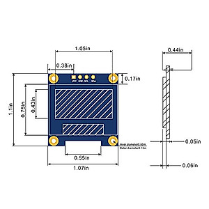 Organizer 0.96" Inch Yellow and Blue I2C IIC Serial OLED LCD LED Display Module with Raspberry PI 128X64 for Arduino 51 MSP420 STIM32 SCR (2pcs)