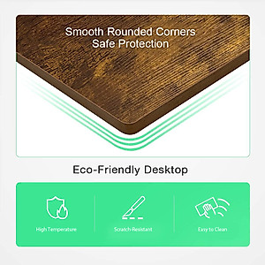 AZL1 Life Concept Kitchen Microwave Cart 3-Tier Kitchen Utility Cart and Rolling Bakers Rack with 5 Hooks for Living and kitchen room,23.72 inches, Rustic Brown