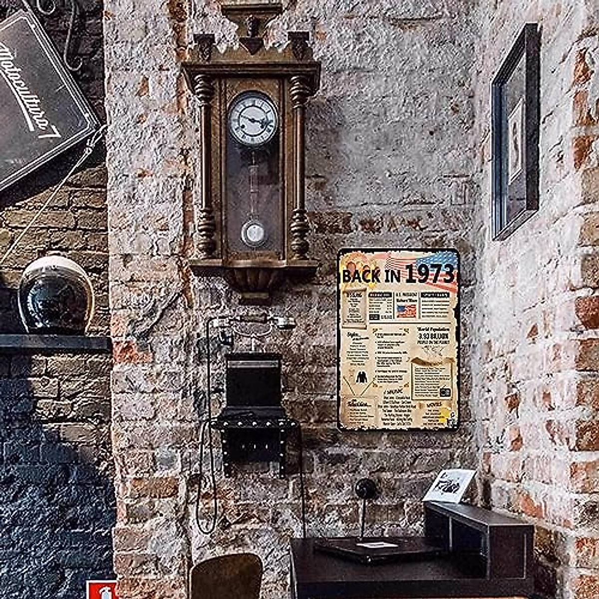 Fancesca Decor 50th Birthday Anniversary Decoration 1973 Sign for Women Men,Back in 1973 Tin Sign Party Supplies for Grandma,Grandpa, 12x8 Inches Aluminum Metal Signs (Back in 1973)