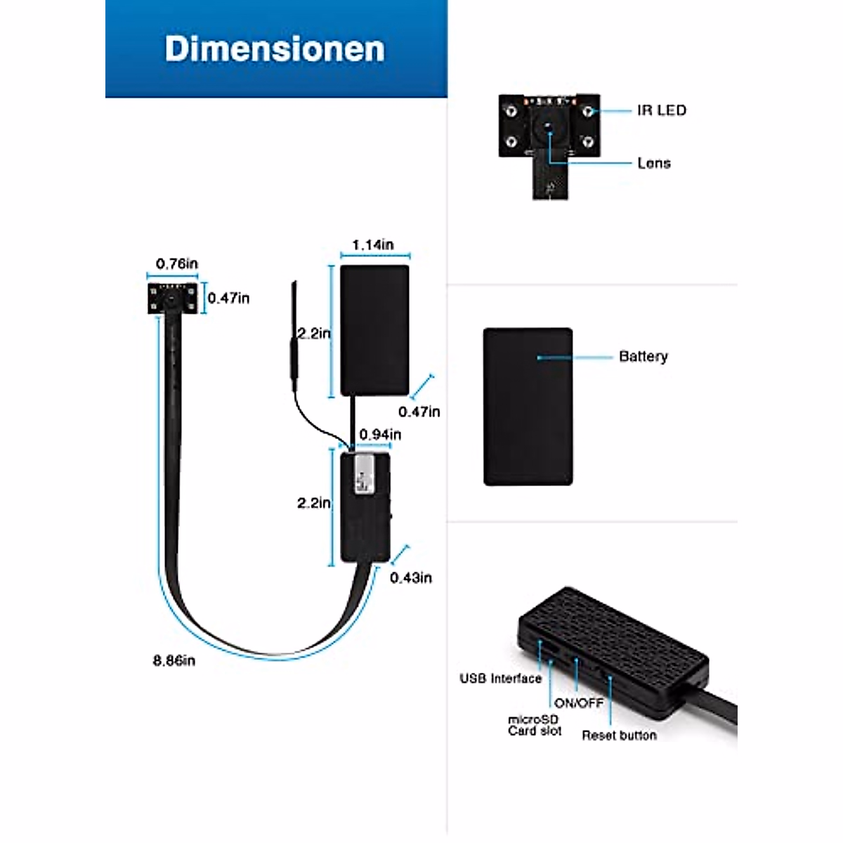 WIWACAM Mini Spy Hidden Camera 4K Ultra HD, WiFi Wireless Nanny Cam Small Cameras for Home Security, Tiny Secret Surveillance Cam Indoor, Motion Detection, Night Vision, Battery, Recording, App, MW5