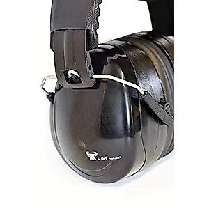 G & F Products 12010BL Highest NRR Safety Muffs-Professional Defenders Adjustable Headband Ear Protection, Shooting Hearing Protector Earmuffs Fits Adults to Kids, one Size, Black