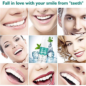 Teeth Whitening Toothpaste Foam-Baking Soda Toothpaste,Ultra-fine Mousse Deeply Clean Gums,Intensive Stain Removal,Travel Friendly, Easy to Use,Oral Care Toothpaste Replacement Mouth Wash Water(60ml)