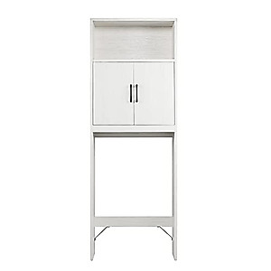 ODIKA Over The Toilet Storage Cabinet, Bathroom Shelves Over Toilet, Bathroom Storage Cabinet Organizer, Light Grey Wood Grain