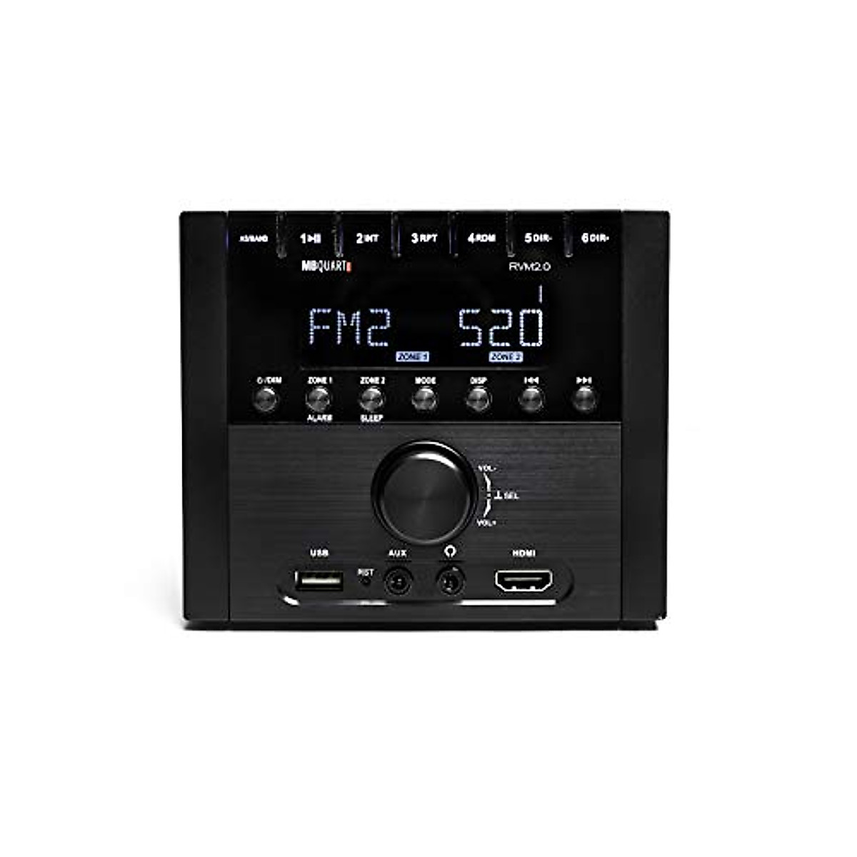 MB Quart RVM2.0 - RV in Dash Compact, Mechless Source Unit with AM/FM and Bluetooth 4.0 Plus Multi-Zone Audio Control