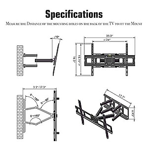 Stainless Steel Portable TV Wall Stand for Most 32-70 Inches Flat Curved TVs,Slim TV Wall Bracket up to 50KG Tilting Height Adjustable, Max VESA 600x400mm