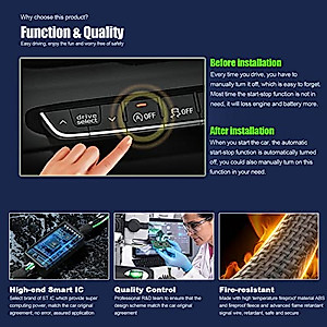 Auto Start Stop Engine System Canceler/Eliminator Device Cable Automatic A Off Delete/Disable/Cancel Start Stop Function Compatible with Honda Accord Sedan 10th Gen 2018-2022