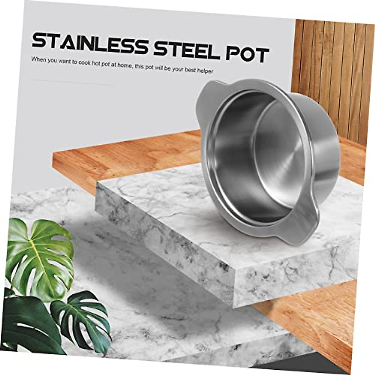 OKUMEYR 1pc Stainless Steel Skewer Pot Japanese Cookware Korean Cookware Nonstick Cookware Small Cooking Pot Chinese Shabu Shabu Kitchen Pot Household Pan Thicken Pot Food Cooking Pot Tool