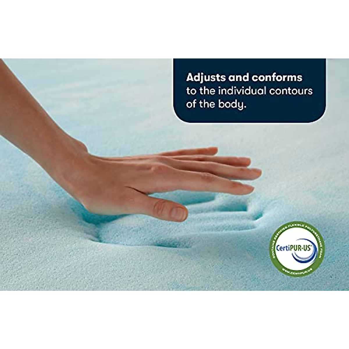 Serta Comfort Cool 1.5-in Gel Memory Foam Mattress Topper, Queen