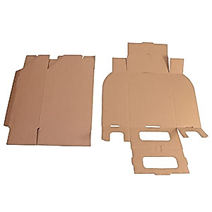 Houseen Shoes Box, 2 Pack, Waterproof Paper Cardboard, Stackable, Stackable Storage Boxes, Transparent Window(Brow)