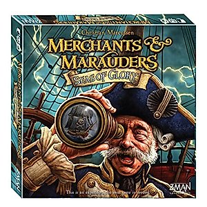 Merchants & Marauders Seas of Glory Board Game EXPANSION - Pirate Themed Fighting Strategy Game for Kids & Adults, Ages 13+, 2-4 Players, 180 Minute Playtime, Made by Z-Man Games