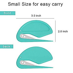 Letter Opener Envelope Slitter, Luxiv 12 Pcs Women Letter Opener Slitter for Men Letter Openers with Razor Blade for Envelope, Package, Paper Cut, Safe Mail Opener (red+Green+Black+White)