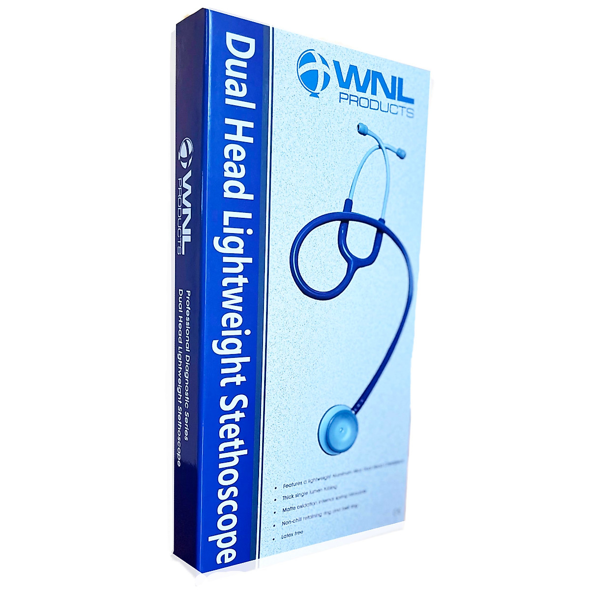 WNL Products STE100-TEAL Stethoscope, Dual Head Lightweight Classic Monitoring Scope, 28 Inch - Teal