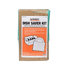 U-Haul Dish Packing Kit – for Dishes and Glassware – Includes 1 Box, 1 Cell Divider Unit, and 32 Assorted Foam Pouches (Value Pack of 2)