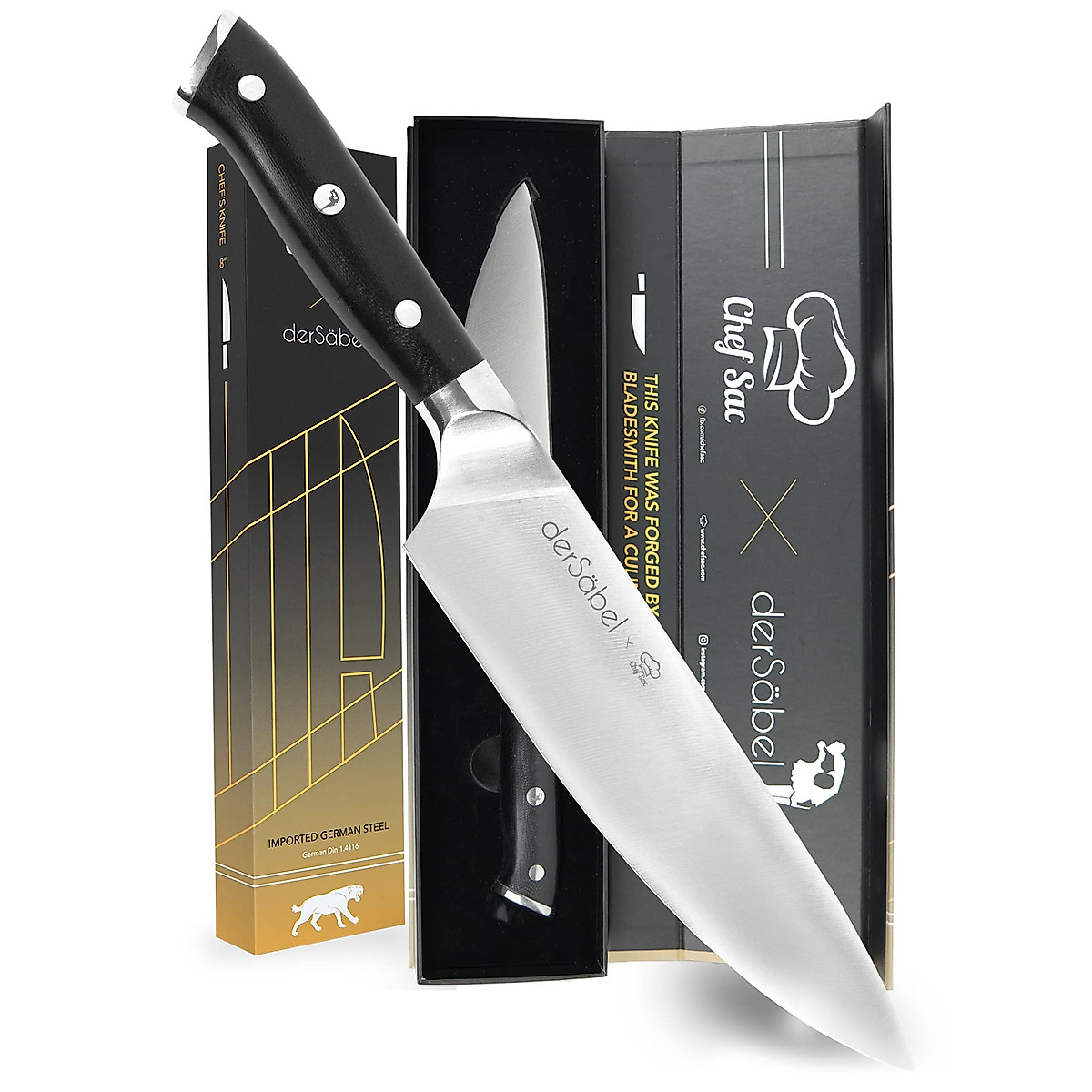 Chef Sac 8 Inch Chef Knife | Professional Chef Knife | Chefs Knife | Sharp Kitchen Knife | Chef Knife 8 Inch | Best Chef Knife | Chefs Knives | Chef Knife Professional