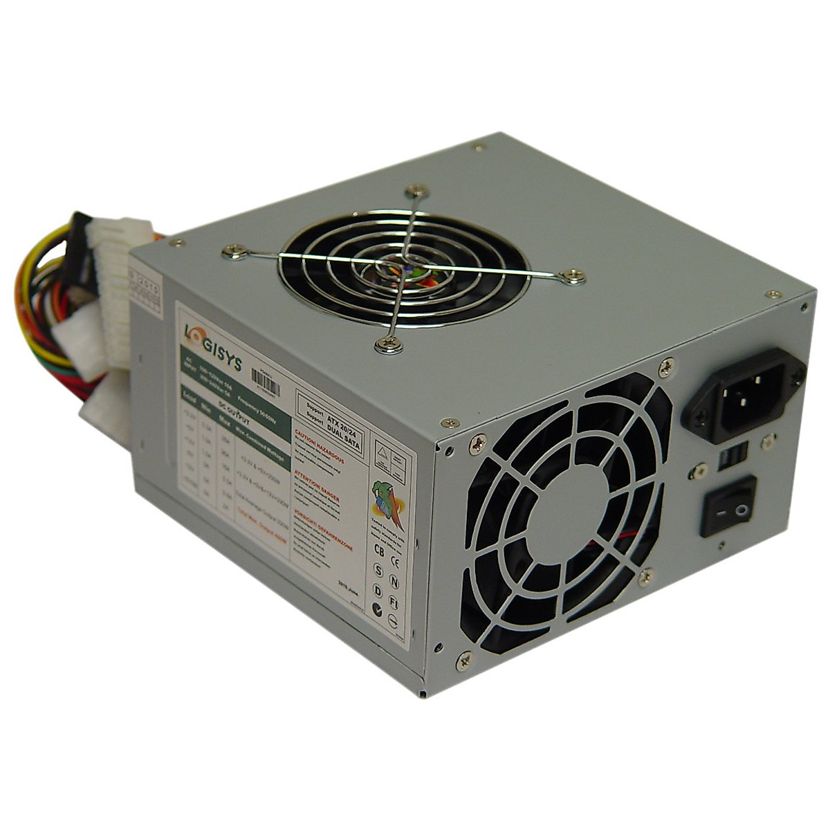 Logisys Corp. 480W 240-Pin Dual Fan 20+4 ATX Power Supply PS480D2