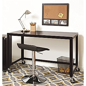 Hirsh Ready-to-Assemble 48-inch Wide Mobile Metal Desk Black