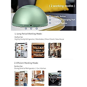 Lucalda Fridge Deodorizer - 03 Reusable Refrigerator Deodorizer, Last for 10 Years, Natural Antibacterial, Fresher Air and Food, Portable Mini Gadgets for Shoe Cabinet, Kitchen, Fridge, Pet Room, Car