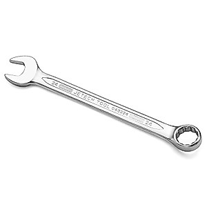 Jetech 24mm Combination Wrench - Industrial Grade Spanners with 12-Point Design, 15-Degree Offset, Durable Chrome Vanadium Steel in Sand Blasted Finish, Forged, Heat-Treated, Metric