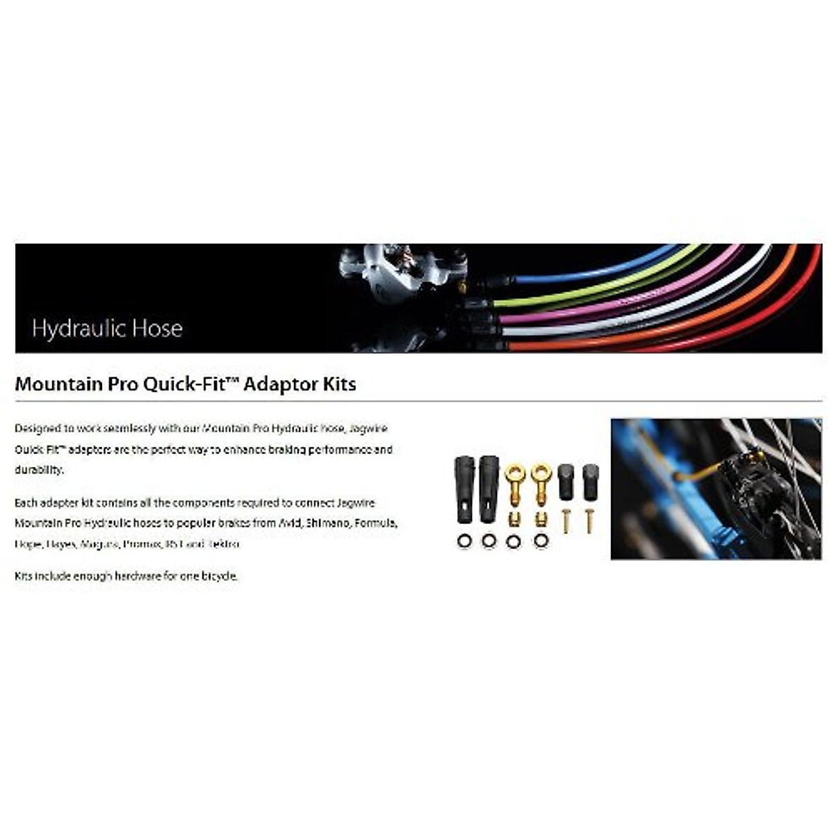 Jagwire JAG Wire HFA801 Mountain Pro Hydraulic Quick-Fit TEKTRO (Hydraulic Brake Adapter)