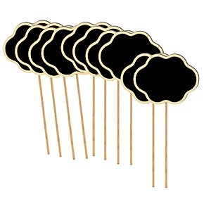 Ciieeo 20pcs Reserved Table Signs Garden Plant Markers Gardening Plant Tags Wood Mini Blackboard Signs Mini Chalkboard Toppers Garden Stake Tags Sign in Blackboard Stand Wedding Wooden
